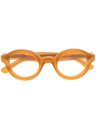 Lesca lunettes de vue Corbs &agrave; monture ronde - Jaune