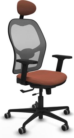 Piqueras y Crespo Arbeitscomputerstuhl mit 2D-Armen, h&ouml;henverstellbarer Lendenwirbelst&uuml;tze und festem Kopfteil, ausgestattet mit Syncro/Traslack und injiziertem Schaums