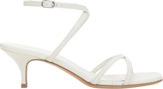 Guglielmo Rotta Femme, Chaussures, Blanc, Taille: 37 EU Sandales blanches &agrave; talons bas pour femmes en cuir italien de premi&egrave;re qualit&eacute; Guglielmo Rotta Er00119718
