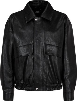 TOMBOY veste bomer &agrave; poche &agrave; rabat - Noir