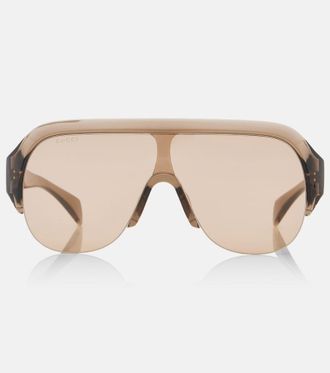 Gucci Lunettes de soleil masque &agrave; logo