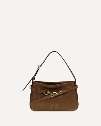 Miu Miu Leather Shoulder Bag with buckle detail Female UNI