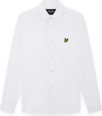 Lyle & Scott Homme, Chemises, Blanc, Taille: 3XL Pique Jersey Shirt