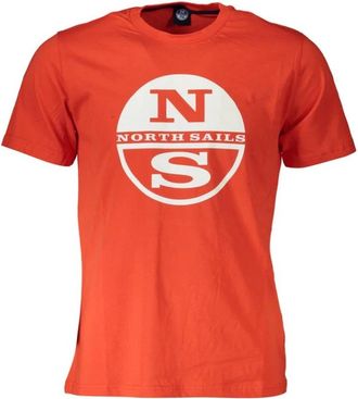 North Sails Rotes Baumwoll Herren T-Shirt - - Tops - Herren - Rot - XL