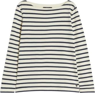 Max Mara Femme, Tops, Beige, Taille: 38 FR Wkderasmo Striped T-shirt
