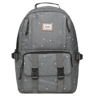 KAUKKO Sch&ouml;ner und durchdachter Rucksack mit Laptopfach f&uuml;r 15 Zoll Schule Uni 22L, Grauer Punkt Jnl-ks21, one size, Tagesrucksack