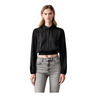 Fracomina Viskosebluse - - Blouses & Shirts - Damen - Schwarzk - M