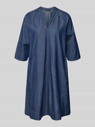 OPUS Knielanges Jeanskleid mit V-Ausschnitt Modell Wonema