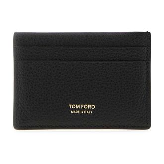 Tom Ford Kartenetui aus genarbtem Leder - - Accessories - Damen - Schwarzk - ONE SIZE