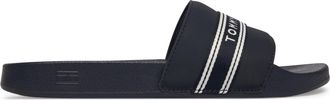 Tommy Hilfiger Pantoletten Tommy Hilfiger Logo Tape Webbing FW0FW09359 Dunkelblau