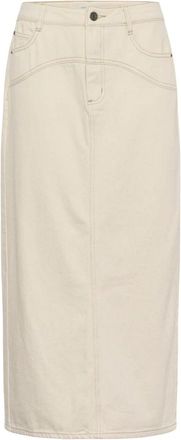Kaffe Catharina Midi Rock - - Skirts - Damen - Beige - XL