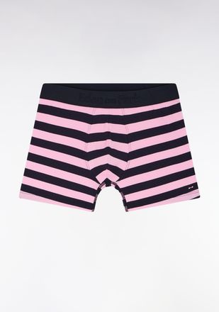 Eden Park Boxer En Jersey De Coton Stretch Cerclé Marine Et Rose