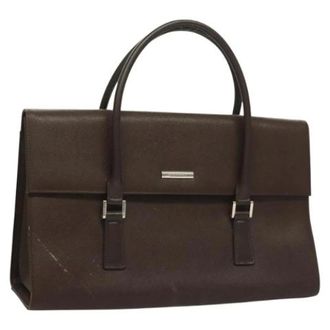 Burberry Pre-owned Cuir sacs-main - Femme - Pre-owned - Brun - Taille: ONE Size