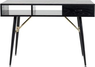 ebuy24 Ebuy24 - GoldDesk Schreibtisch mit Ablage und Schublade 110x60 cm schwarz