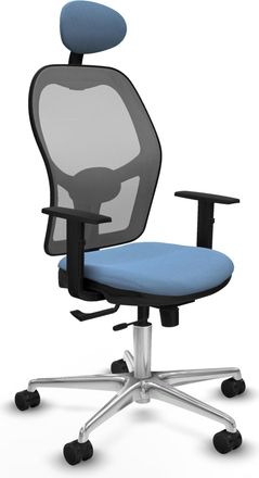 Piqueras y Crespo Home Office Jorquera Stuhl mit 1D-Armen, h&ouml;henverstellbarer Lendenwirbelst&uuml;tze und festem Kopfteil, ausgestattet mit Syncro/Traslack und injiziertem S