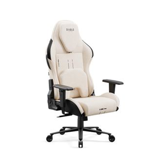 Diablo Gaming Stuhl Stoff X.One Prime Gamer Stuhl Ergonomisch mit Magnetische Kopfst&uuml;tze und K&uuml;hlender Sitz Robuste Metallbasis, H&ouml;henverstellbare Armlehnen 
