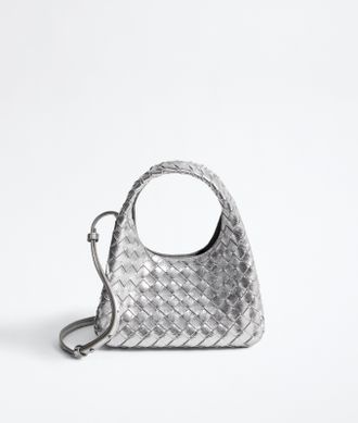 Bottega Veneta Sac Campana micro format - Argent&eacute; - Femme - Unisex