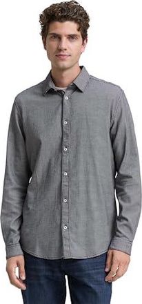 Tom Tailor 1047336 Chemise, 38510-Navy Squared Structure, XL Hommes