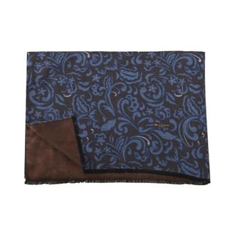 Kiton Seidenschal mit grafischem Print und Fransen - - Accessories - Herren - Schwarzk - ONE SIZE