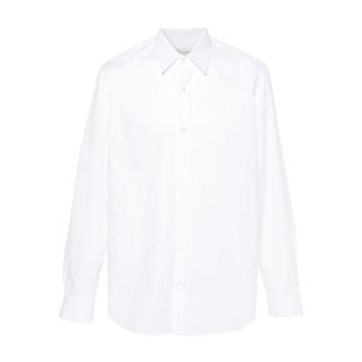 Dries Van Noten Homme, Chemises, Blanc, Taille: S Chemise Regular Fit en Popeline de Coton