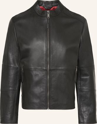 HUGO BOSS Hugo Lederjacke Lokis schwarz