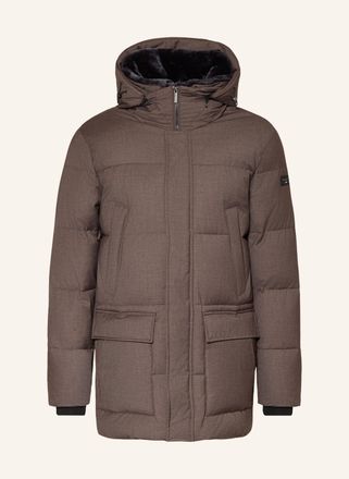 Bugatti Steppjacke Mit Abnehmbarem Kunstfell beige