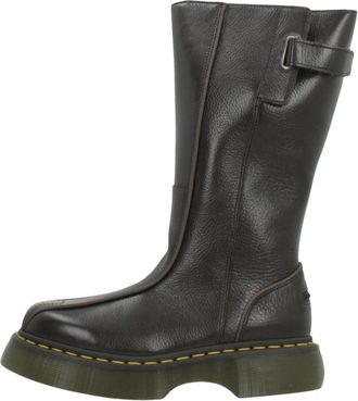 Dr. Martens Buzz Hi Gloss Lederstiefel - - Shoes - Damen - Braun - 39 EU