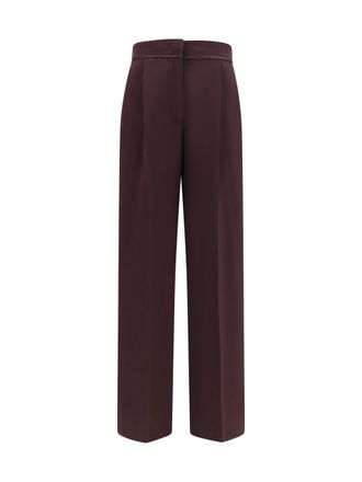 Forte_Forte Grain de Poudre Trousers - Bordeaux