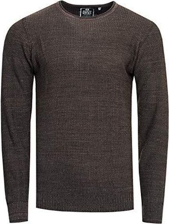 Rusty Neal Pullover Homme Chiner Col Arrondi Pull Hiver Tricot Maille Chaud Basique Chandaille, Idee Cadeaux Noel, Saint Valentin 13372 Vert S