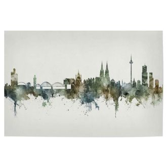 artboxONE Poster 90x60 cm St&auml;dte/K&ouml;ln Koln Skyline Pastels Grey - Bild Cologne Cologne Deutschland