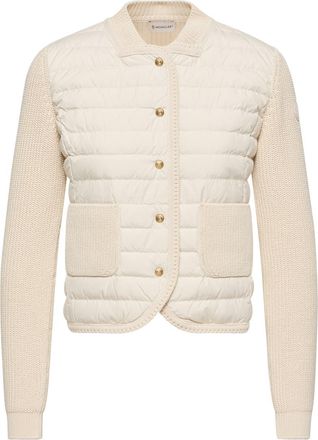 Moncler Moncler Cotton Padded Cardigan, Women, White, Size: Xl