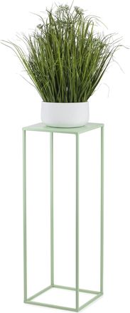 HowHomely Blumenständer Metall Grünblau 70 cm Hoch - Solider und Robuster Blumenhocker Metall - Pflanzenständer für die Dekoration in Wohnzimmer Schlafzimmer od