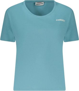 Freddy Femme, Tops, Bleu, Taille: 38 FR T-shirt &agrave; manches courtes
