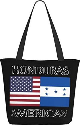 AOOEDM Sac &agrave; provisions pour femme avec drapeau am&eacute;ricain du Honduras 33 x 27,9 x 17,8 cm. Le cadeau parfait pour la Saint-Valentin. Cest de la Saint-Valenti