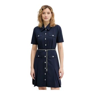 Michael Kors Scuba-Kleid mit G&uuml;rtel - - Dresses - Damen - Blau - XS