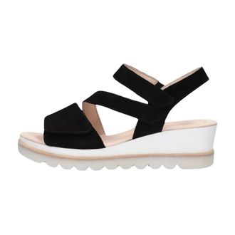 Gabor Elegante schwarze Wildledersandale - - Shoes - Damen - Schwarzk - 38 1/2 EU