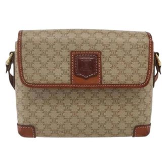 Celine Sac bandouli&egrave;re vintage Macadam Pre-owned - Femme - Pre-owned - Beige - Taille: ONE Size