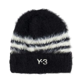 Yohji Yamamoto 3 Stripes Beanie - unisex - Accessoires - Noir - Taille: ONE Size