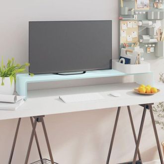 vidaXL Vidaxl - TV-Aufsatz/Monitorerh&ouml;hung Glas Gr&uuml;n 100x30x13 cm