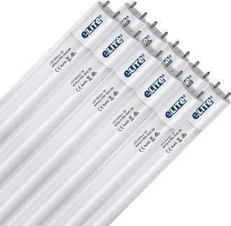 Elite LED Röhre T8, 60cm, sehr hell, 1050lm, 9W, 830, 3000 Kelvin, Warmweiß, 330 Grad, homogenes Licht, Glas, langlebig 50.000h, 5 Jahre Garantie, für Raste