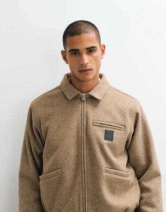 Obey veste blouson Ledger marron