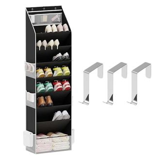 Generic Schuhregal f&uuml;r die T&uuml;r, mehrschichtige Aufbewahrungsl&ouml;sung, Organizer f&uuml;r 16-24 Schuhe, Aufbewahrungsschrank f&uuml;r Zuhause, platzsparendes Regal, T&uuml;rsch