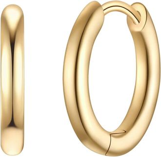 Glanzst&uuml;cke M&uuml;nchen Ohrringe - Sterling Silber Creolen - Gr. unisize - in Gold - f&uuml;r Damen