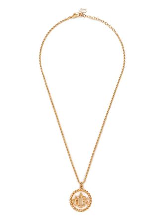 Dior collier à pendentif logo - Argent