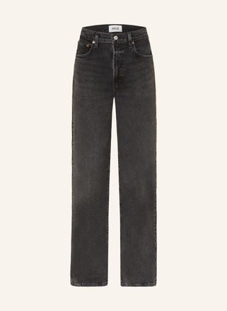 A Gold E Agolde Straight Jeans Harper schwarz