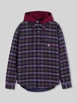 Tommy Jeans Regular Fit Hemdjacke aus Baumwoll-Mix