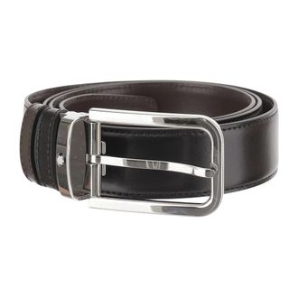 Montblanc 35 mm Wenderiemen aus Meisterst&uuml;ck Leder mit rechteckiger Schlie&szlig;e - - Accessories - Herren - Schwarzk - ONE SIZE