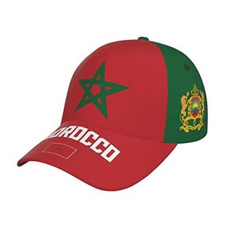 Generic RFSHOP Casquette de baseball marocaine cool avec imprim&eacute; 3D pour adulte, unisexe, r&eacute;glable, casquette de football patriotique, 897, taille unique