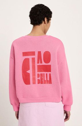 Lanius Lanius Damen vegan Pullover Ciao Bella Rosa
