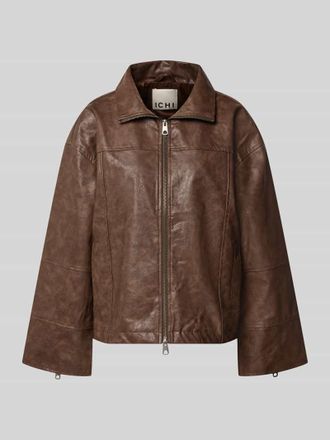 Ichi Kunstlederjacke mit Zweiwege-Rei&szlig;verschluss Modell FLARINA